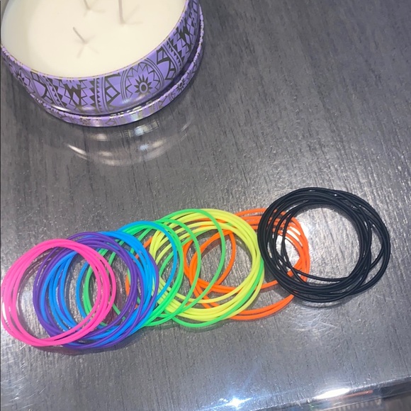 Jewelry | Colorful Jelly Bracelets Retro 8s | Poshmark